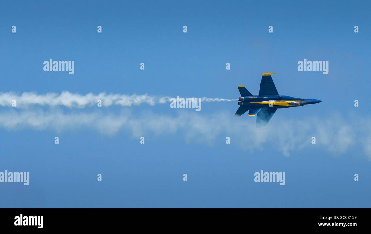 The amazing Blue Angels put on a great air show demonstration Stock ...