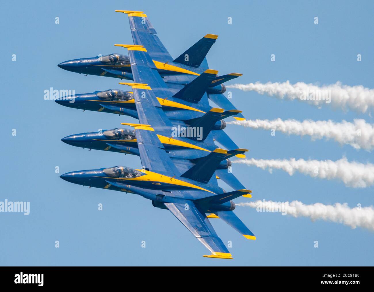 The amazing Blue Angels put on a great air show demonstration Stock ...