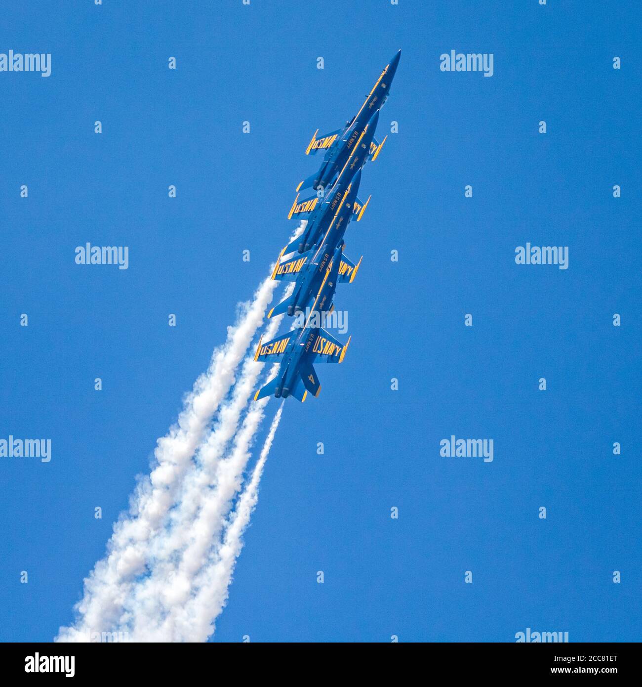 The amazing Blue Angels put on a great air show demonstration Stock ...