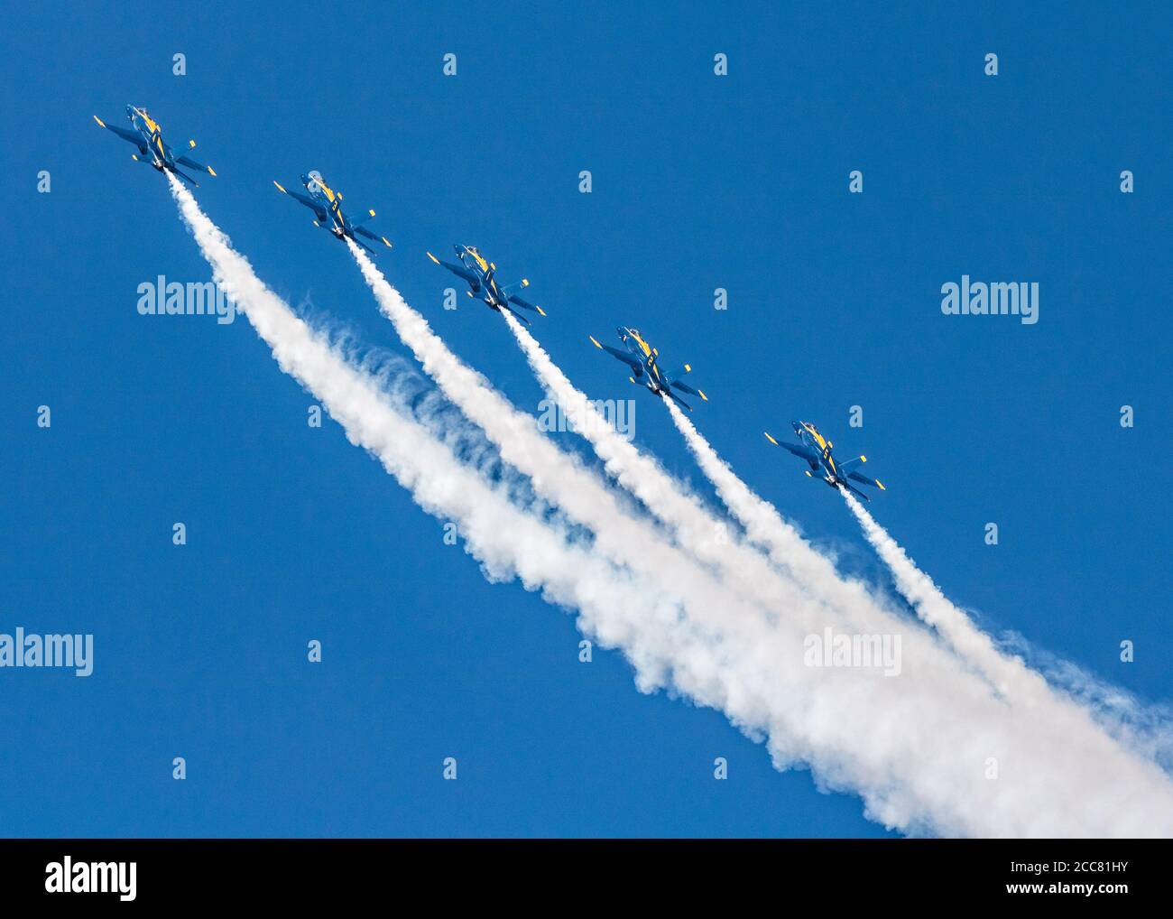 The amazing Blue Angels put on a great air show demonstration Stock ...
