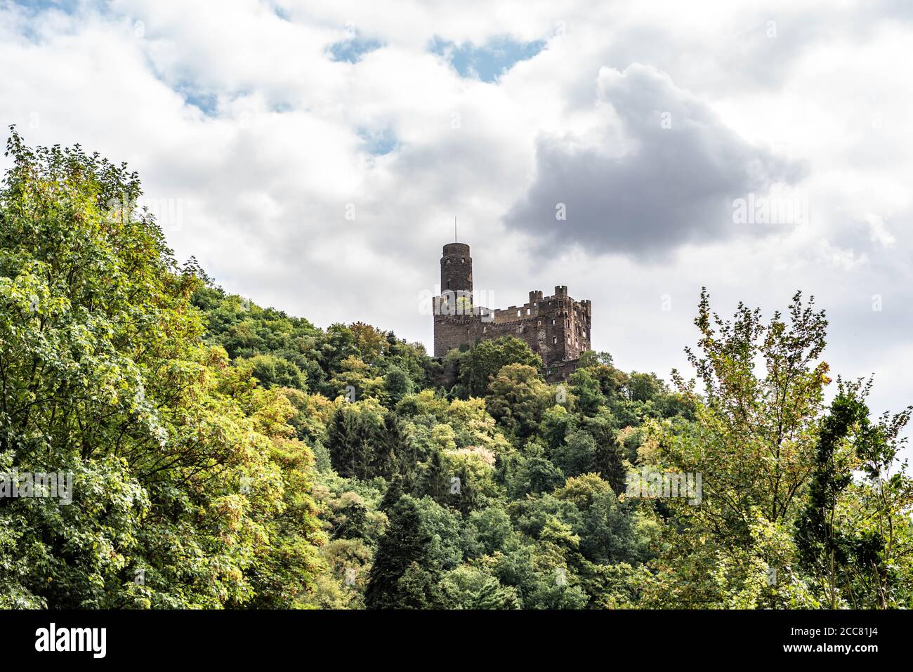 Panorama of the Castle Maus, Germany Rhine River Valley Stock Photo - Alamy