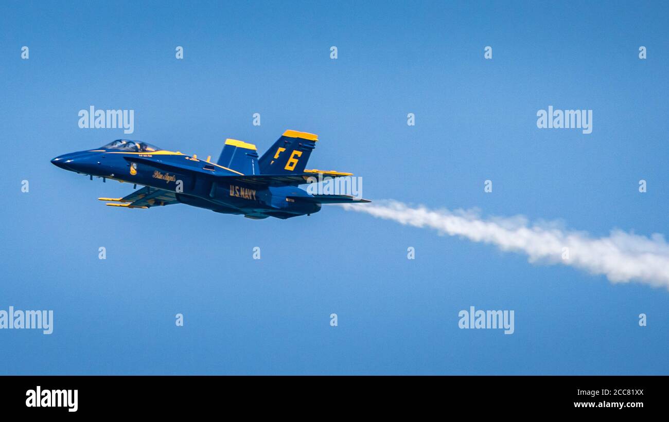 The amazing Blue Angels put on a great air show demonstration Stock ...