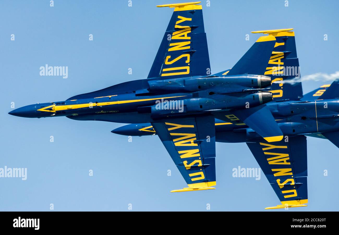 The amazing Blue Angels put on a great air show demonstration Stock ...