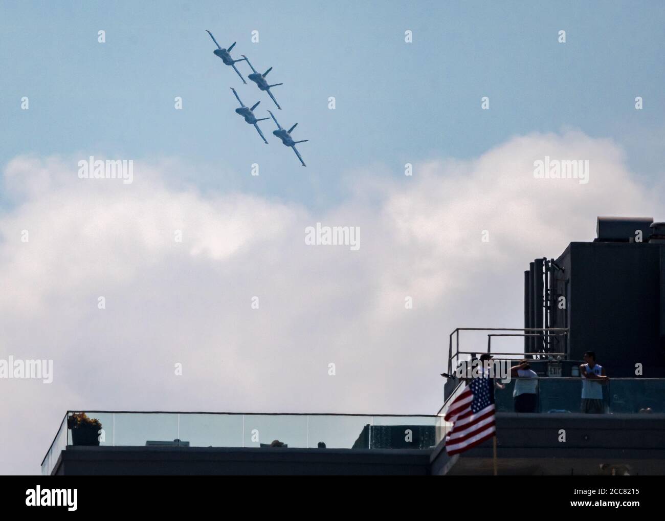 The amazing Blue Angels put on a great air show demonstration Stock ...