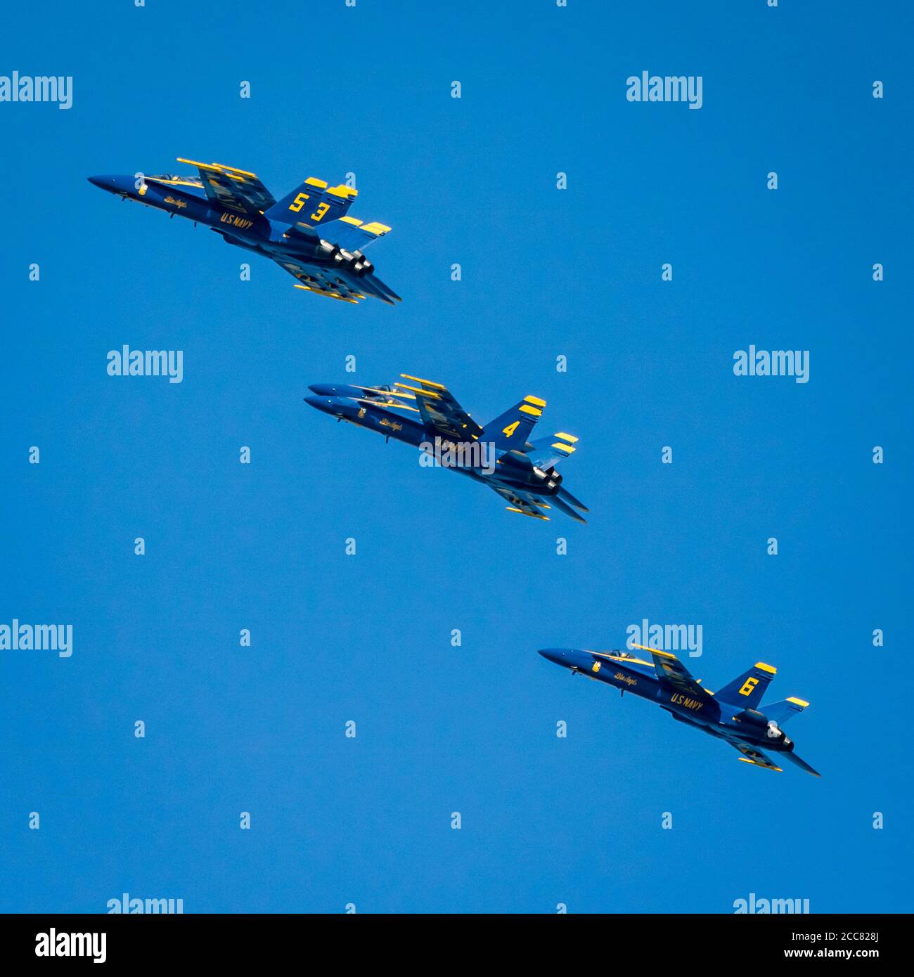 The amazing Blue Angels put on a great air show demonstration Stock ...