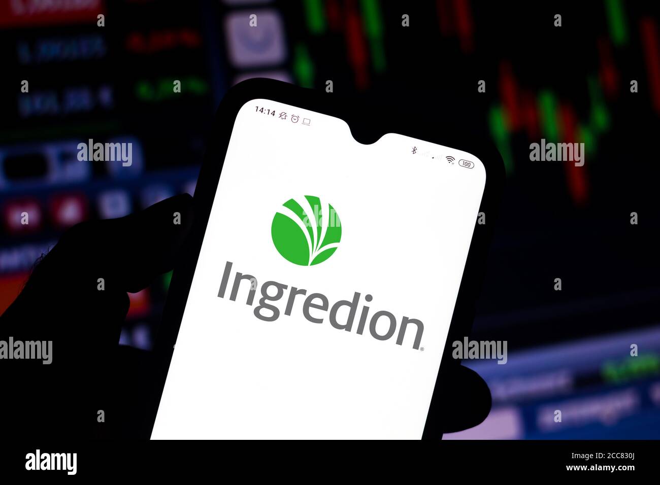 In this photo illustration the Ingredion Incorporated logo seen ...