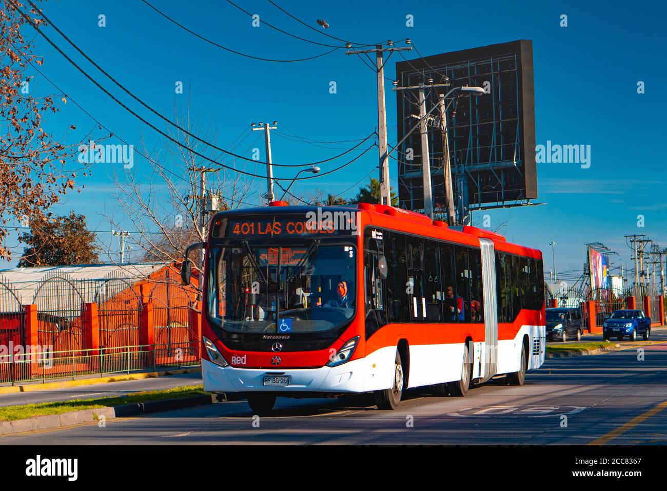 Santiago, Chile - July 2020: A Transantiago / Red Movilidad bus in ...