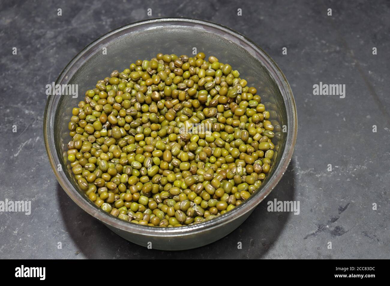 Fresh germinated green gram beans in white background Stock Photo - Alamy