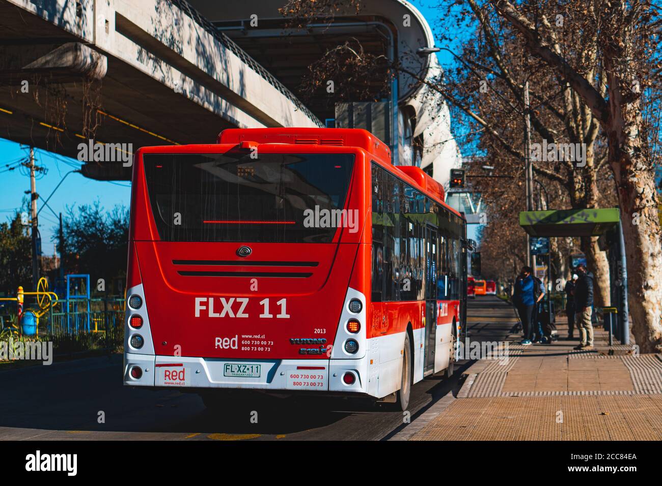 Santiago, Chile - July 2020: A Transantiago / Red Movilidad bus in ...