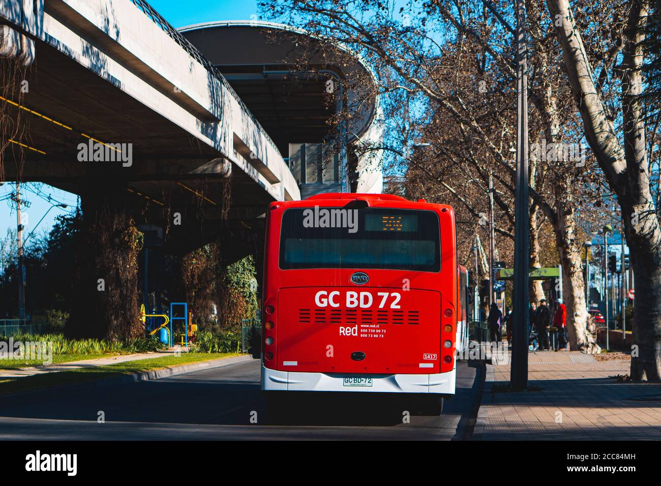 Santiago, Chile - July 2020: A Transantiago / Red Movilidad bus in ...