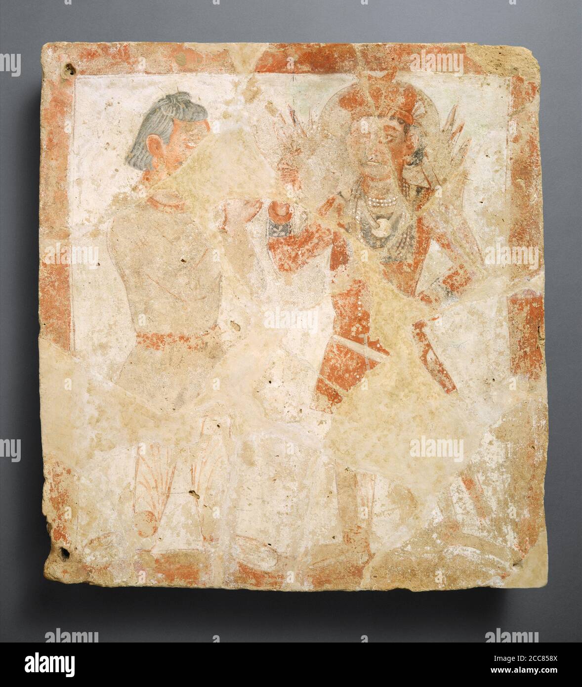 Afghanistan: Kushan worshipper and the deity Pharro, Bactria, 3rd ...