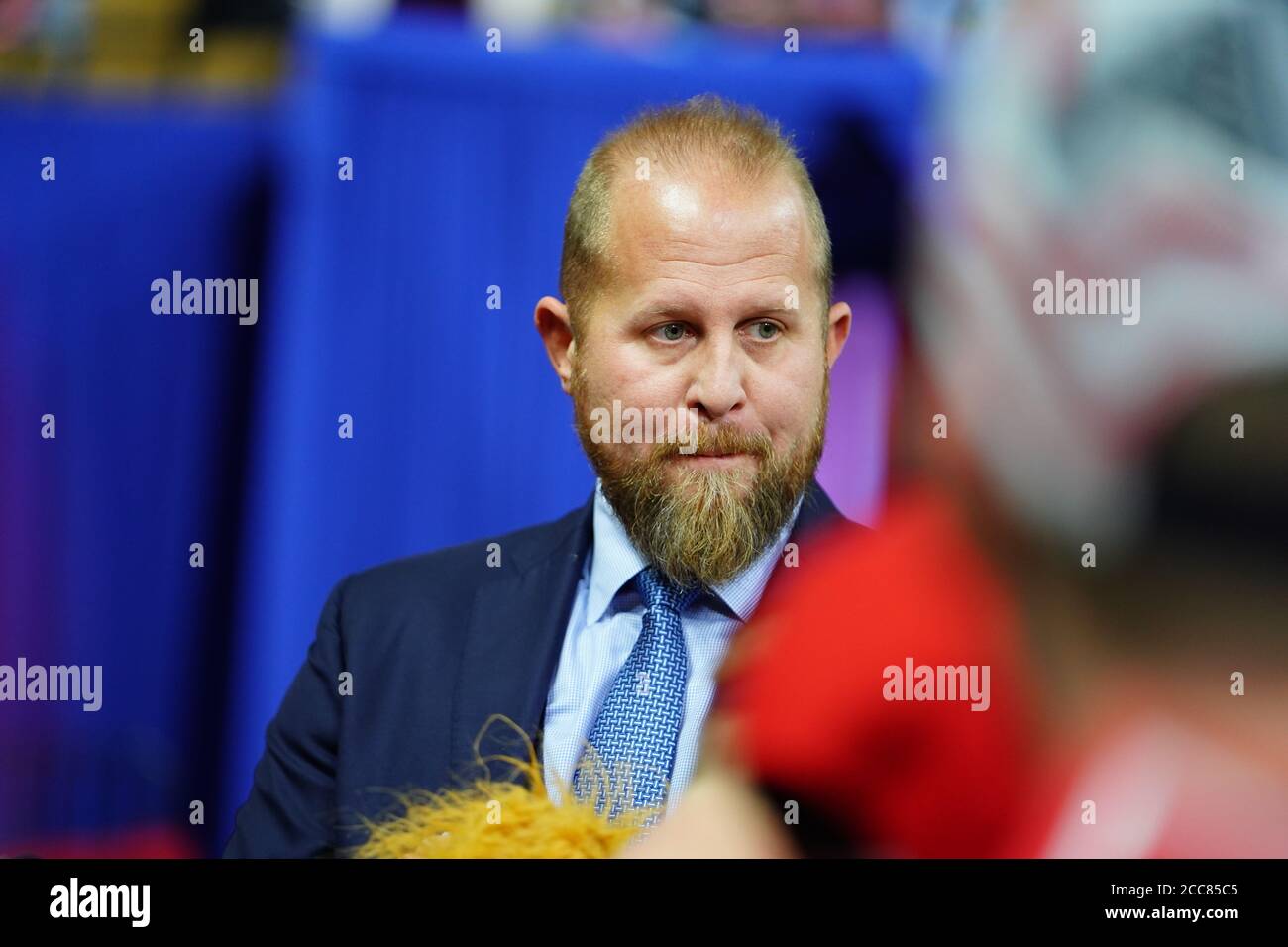 President Donald Trump's 2020 campaign manager Brad Parscale signs fans ...
