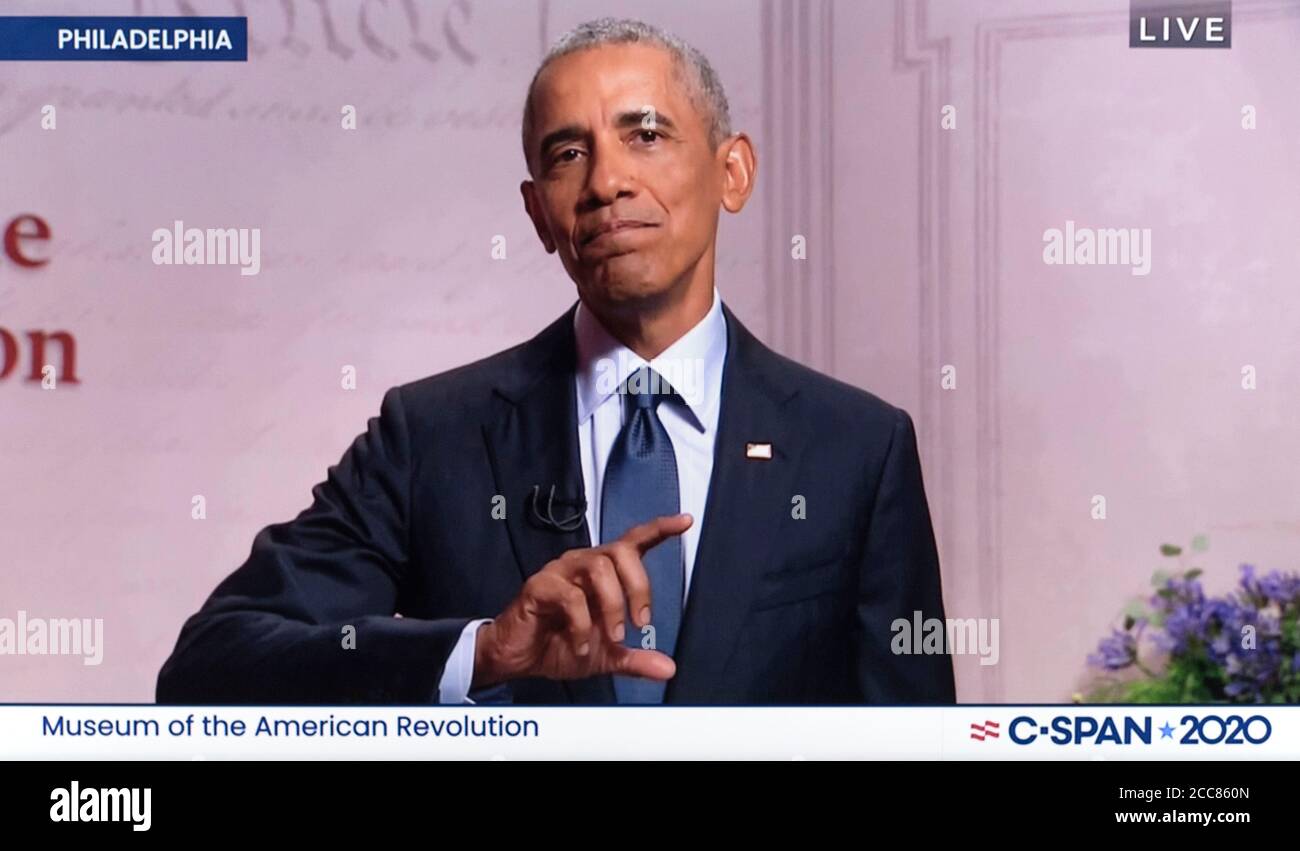 Milwaukee, Wisconsin, USA. 19th Aug, 2020. Former President BARACK ...