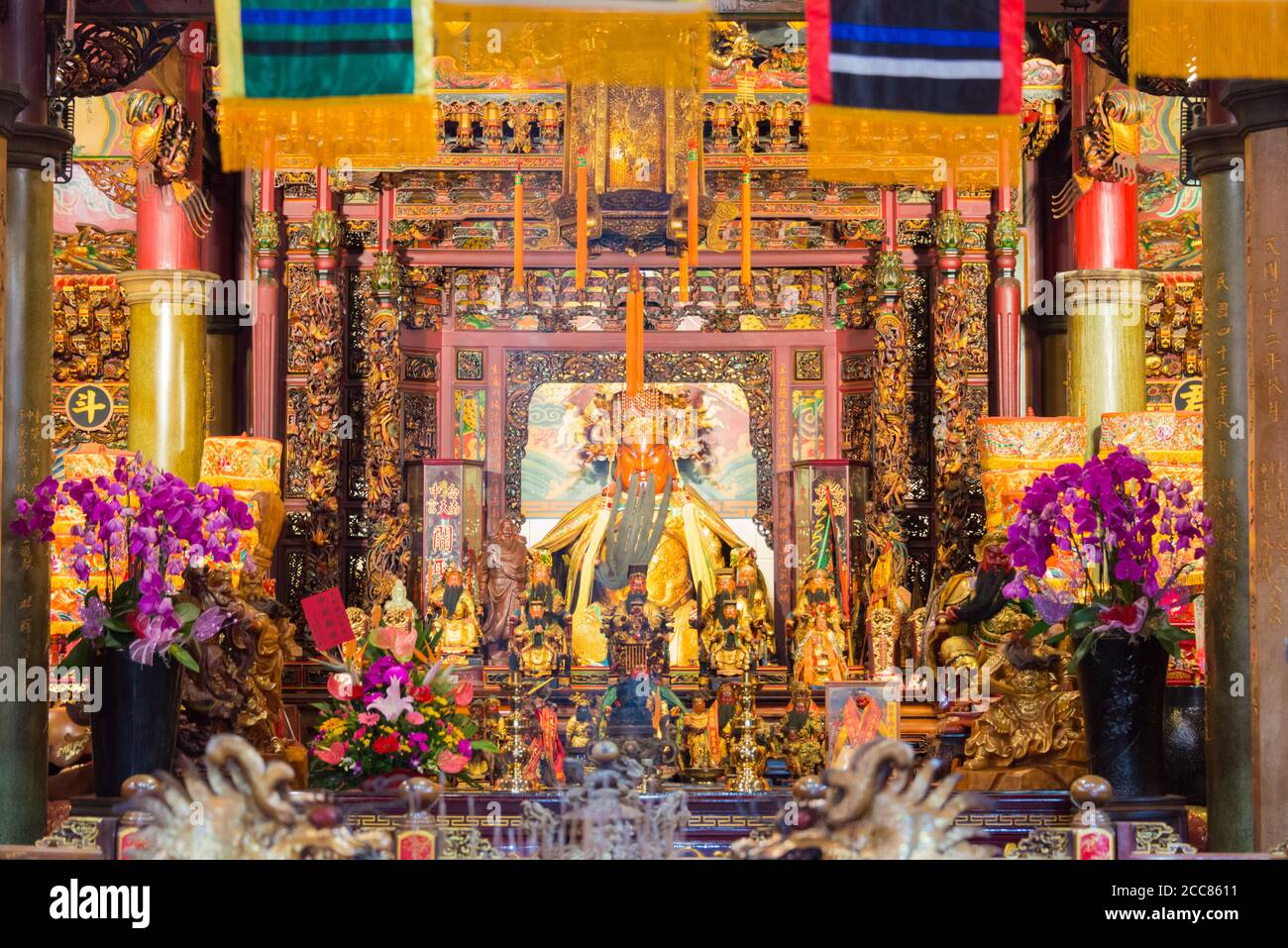 Taichung, Taiwan - Guanyu Statue at Nantian Temple in Taichung, Taiwan ...