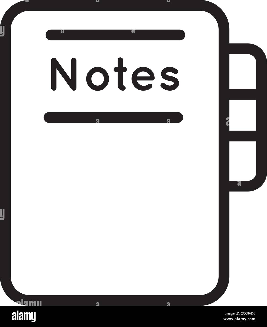 notes folder files line style icon vector illustration design Stock ...