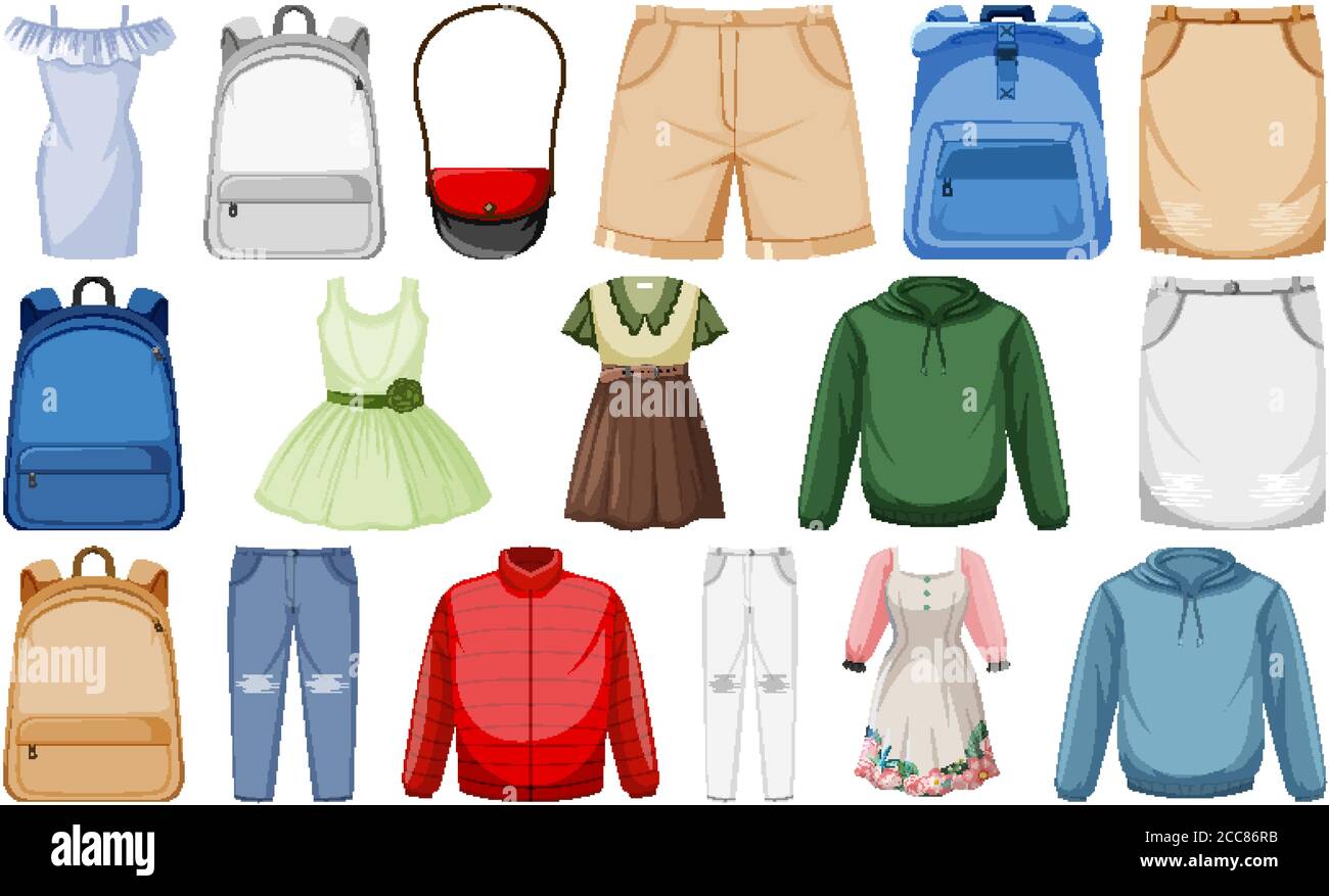 Set of costume objects illustration Stock Vector Image & Art - Alamy