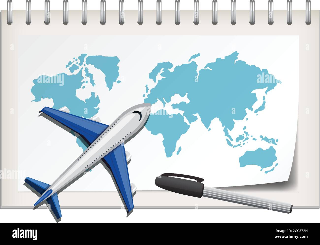 Map Image Clipart Plane