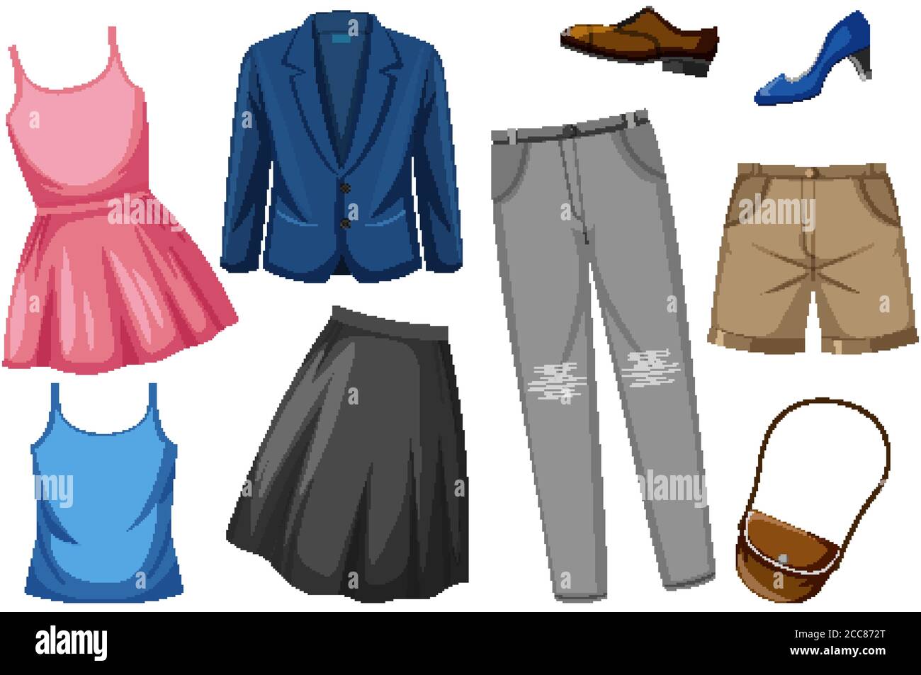 Set of costume objects illustration Stock Vector Image & Art - Alamy