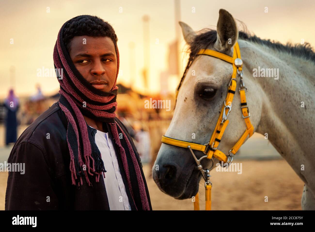 Saudi National tribe on traditional desert safari festival in abqaiq ...