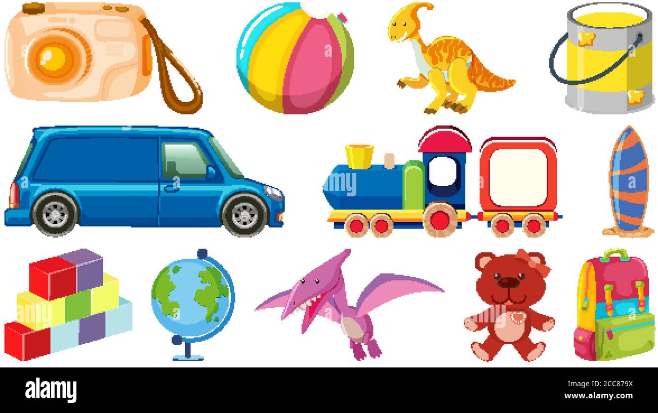 Set of various objects cartoon illustration Stock Vector Image & Art ...