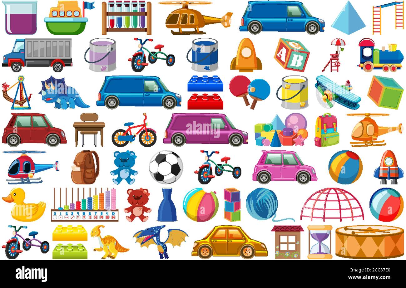 Set of various objects cartoon illustration Stock Vector Image & Art ...
