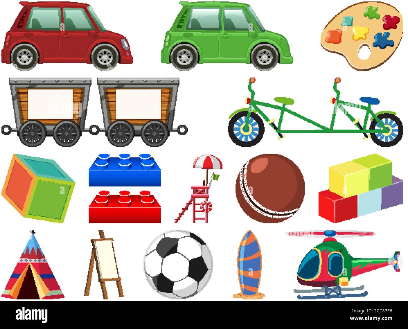 Set of various objects cartoon illustration Stock Vector Image & Art ...