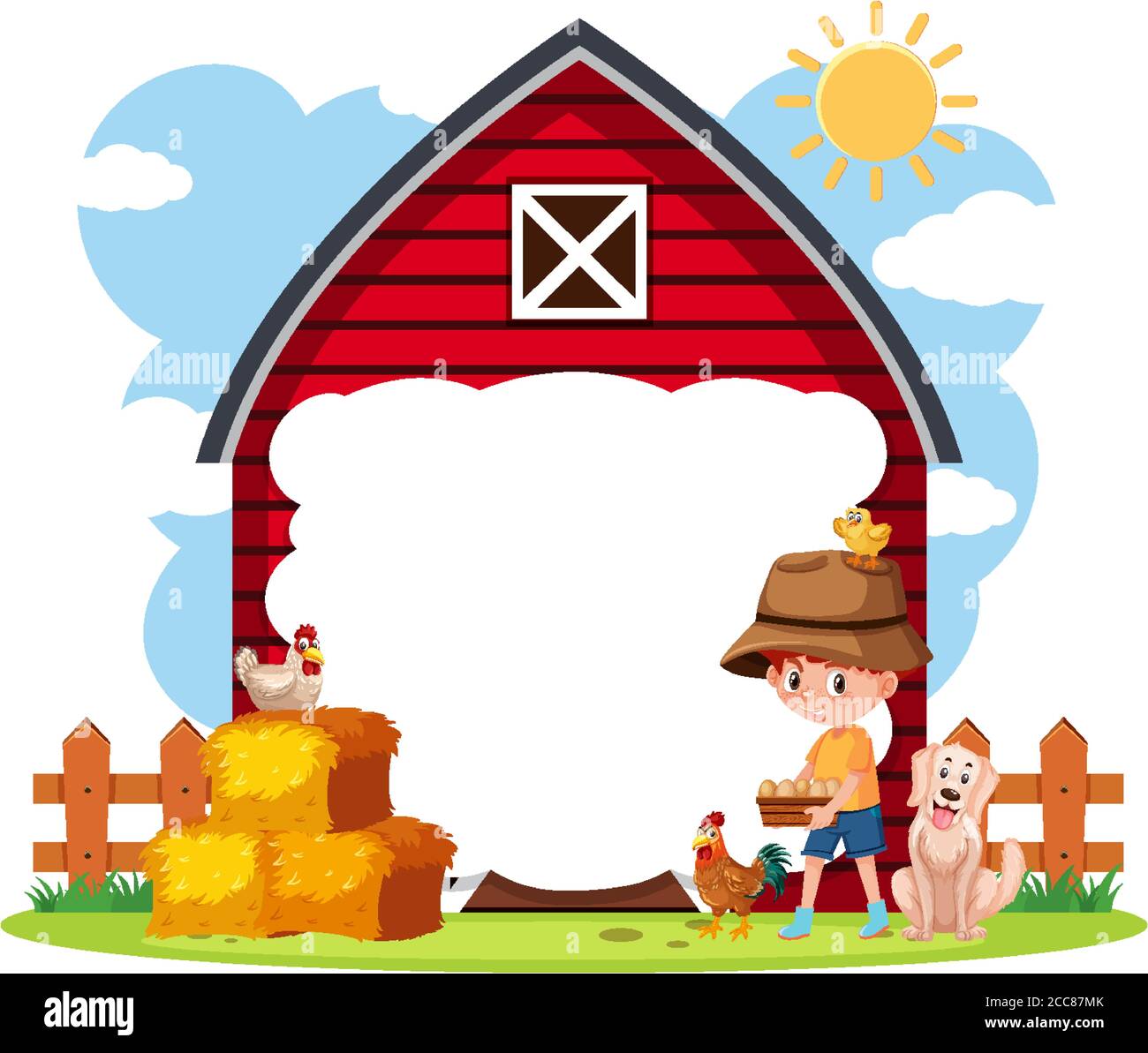 Border frame template with gardening theme background illustration ...