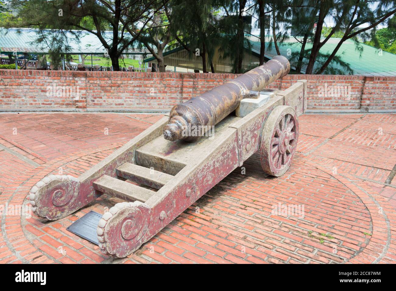 Ancient Cannons at Anping Old Fort (Fort Zeelandia) in Tainan, Taiwan ...