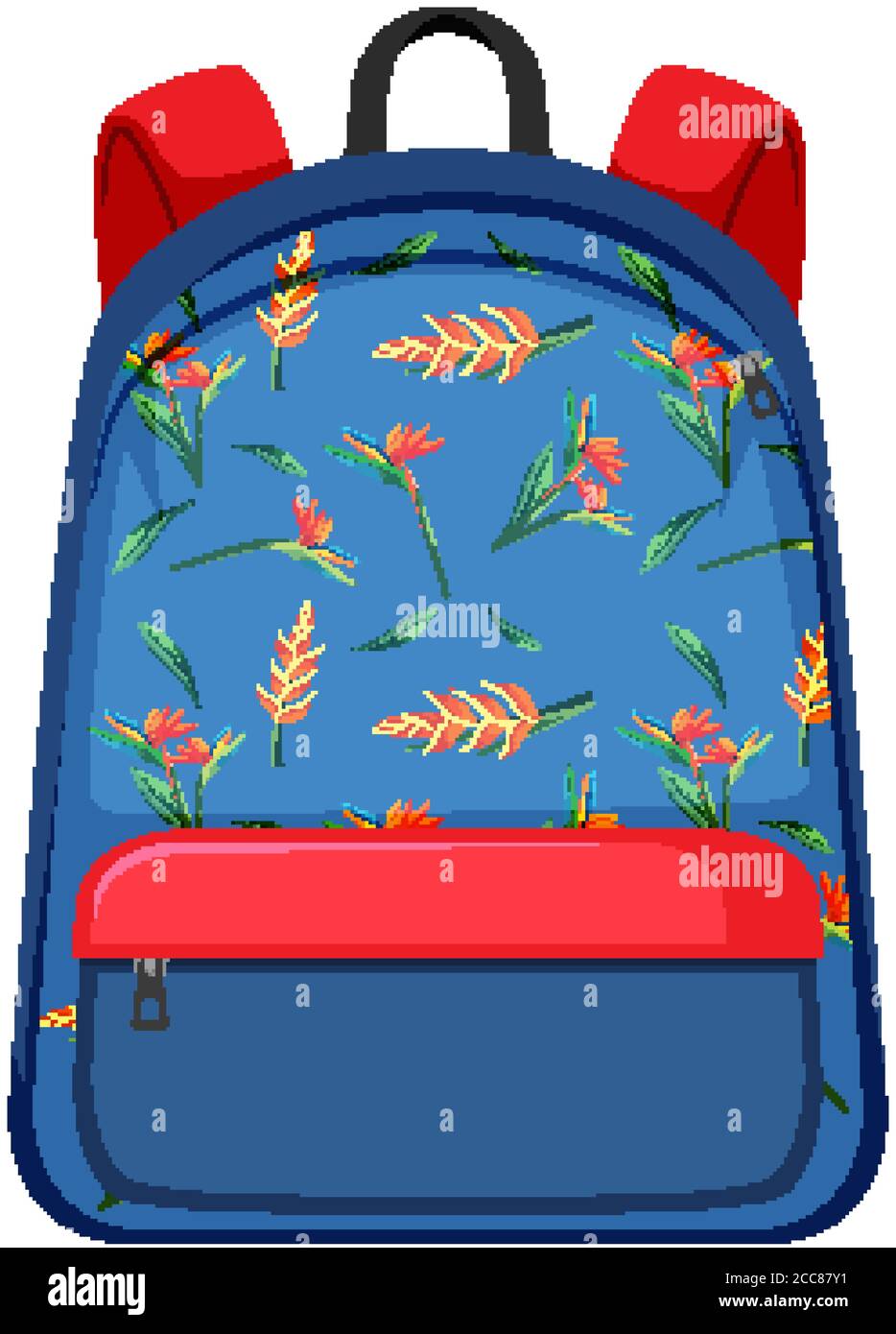 Isolated backpack on white background illustration Stock Vector Image ...