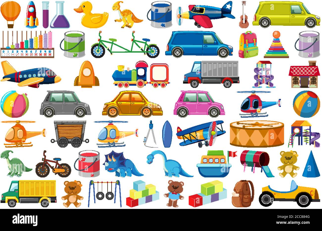 Set of various objects cartoon illustration Stock Vector Image & Art ...