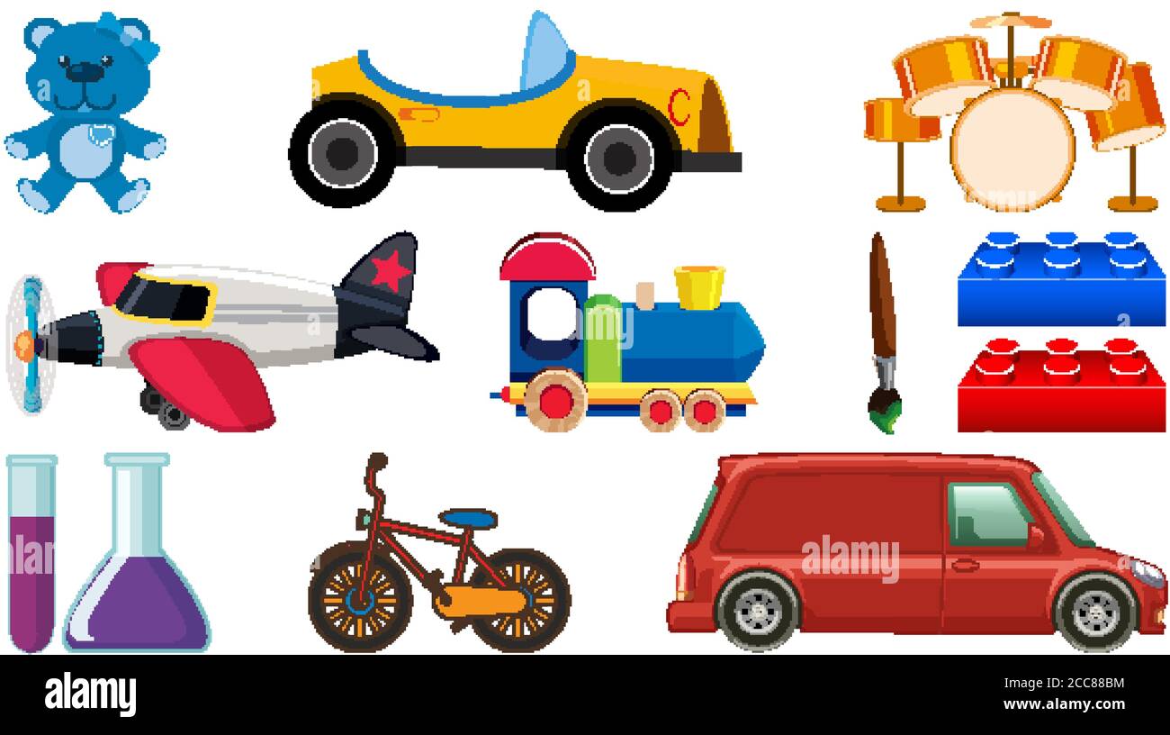 Set of various objects cartoon illustration Stock Vector Image & Art ...