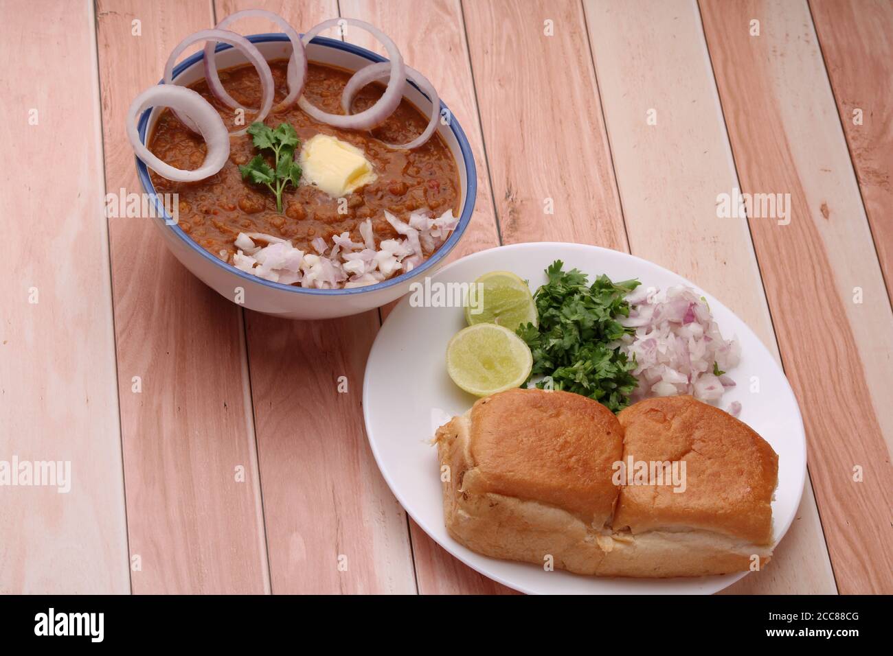 Pav Bhaji is a fast food dish from India, Thick and spicy vegetable ...