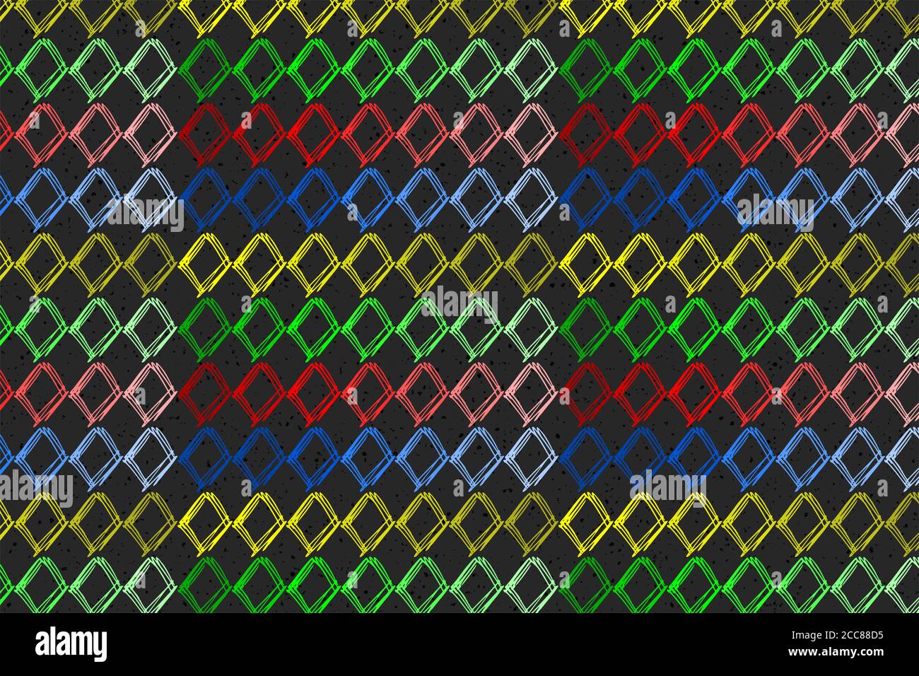 Seamless multi color gradient diamond pattern with black background ... Seamless multi color gradient diamond pattern with black background ...