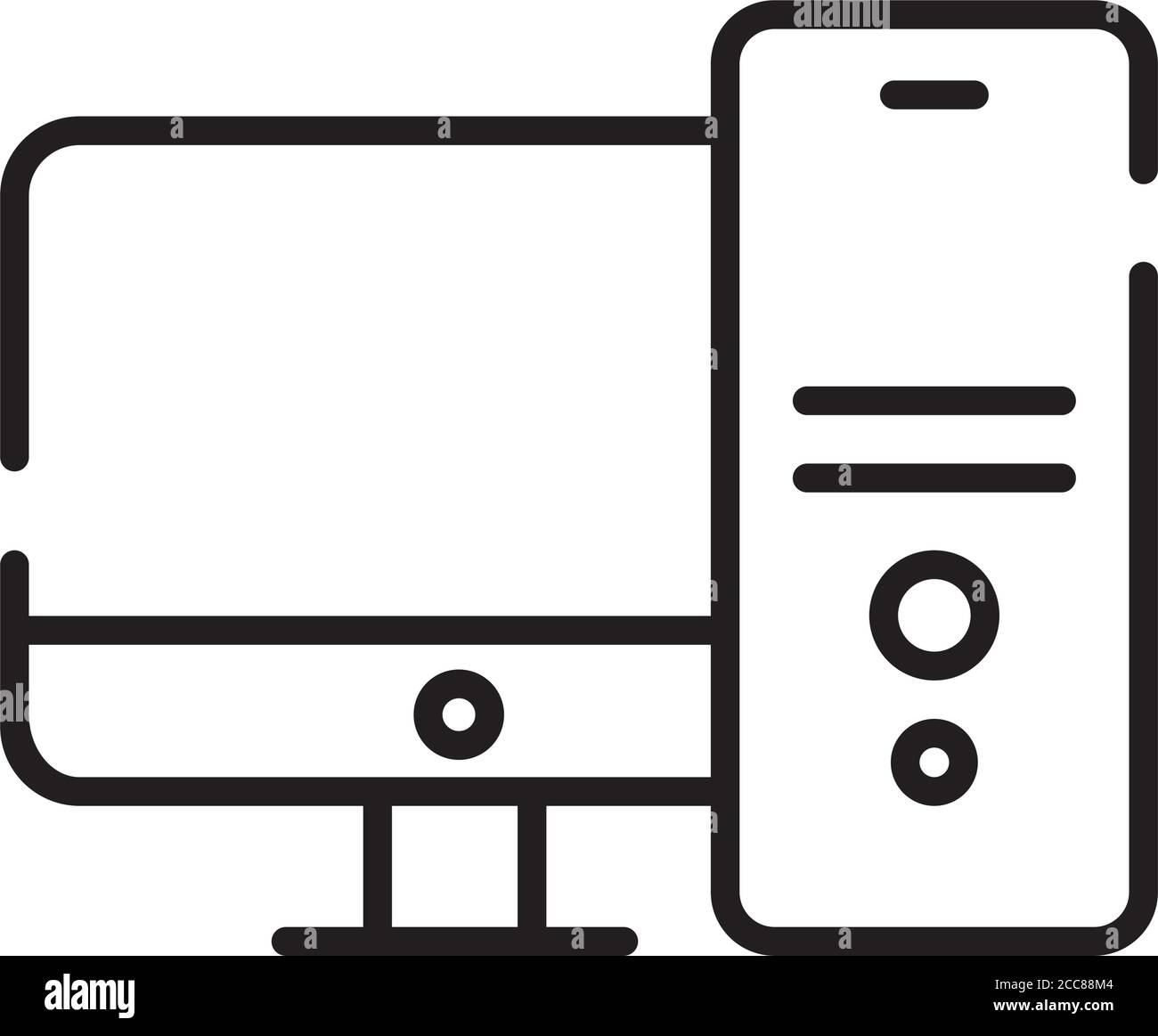 Open computer tower Stock Vector Images - Alamy