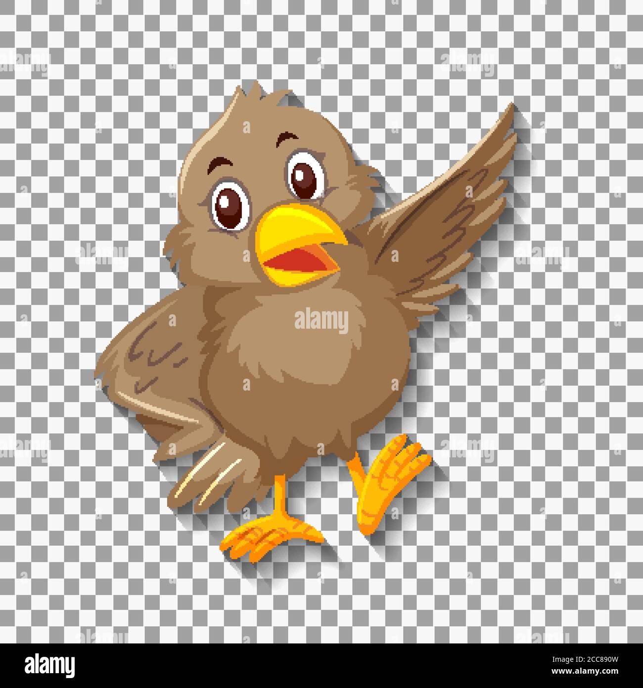 Cute sparrow bird cartoon character illustration Stock Vector Image & Art - Alamy