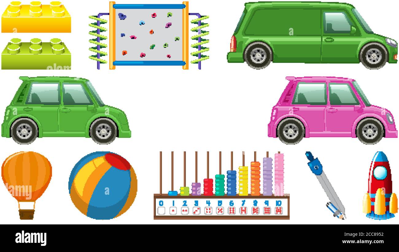 Set of various objects cartoon illustration Stock Vector Image & Art ...