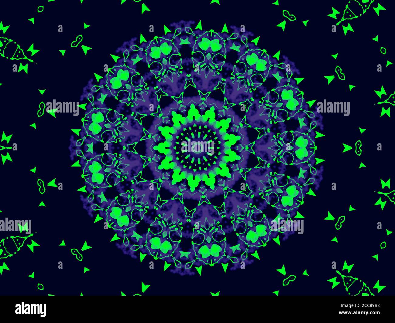 blue color drawing in kaleidoscope pattern - blue color drawing in ...