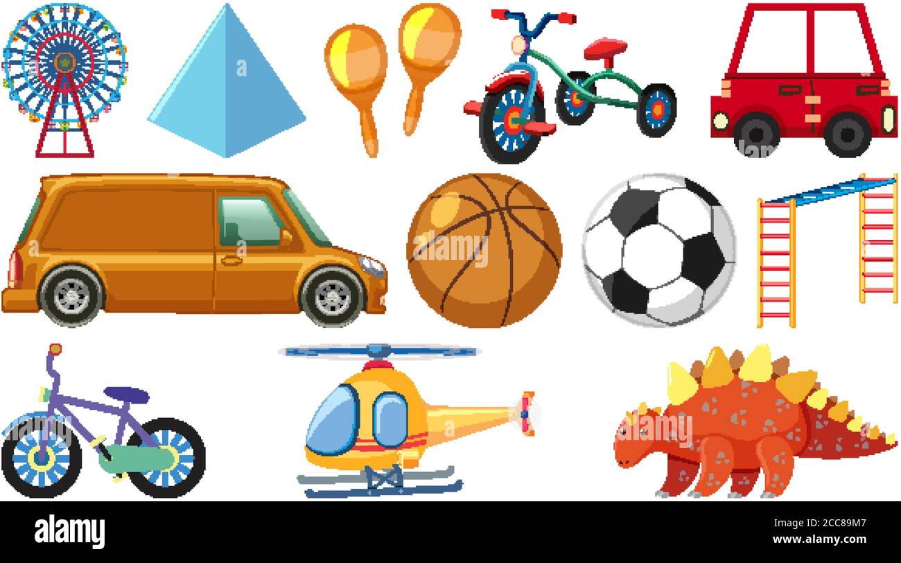 Set of various objects cartoon illustration Stock Vector Image & Art ...
