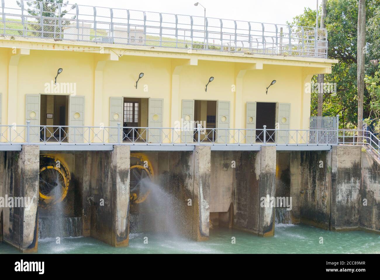 Wusanto Dam in Guantian District, Tainan, Taiwan. The dam was designed ...