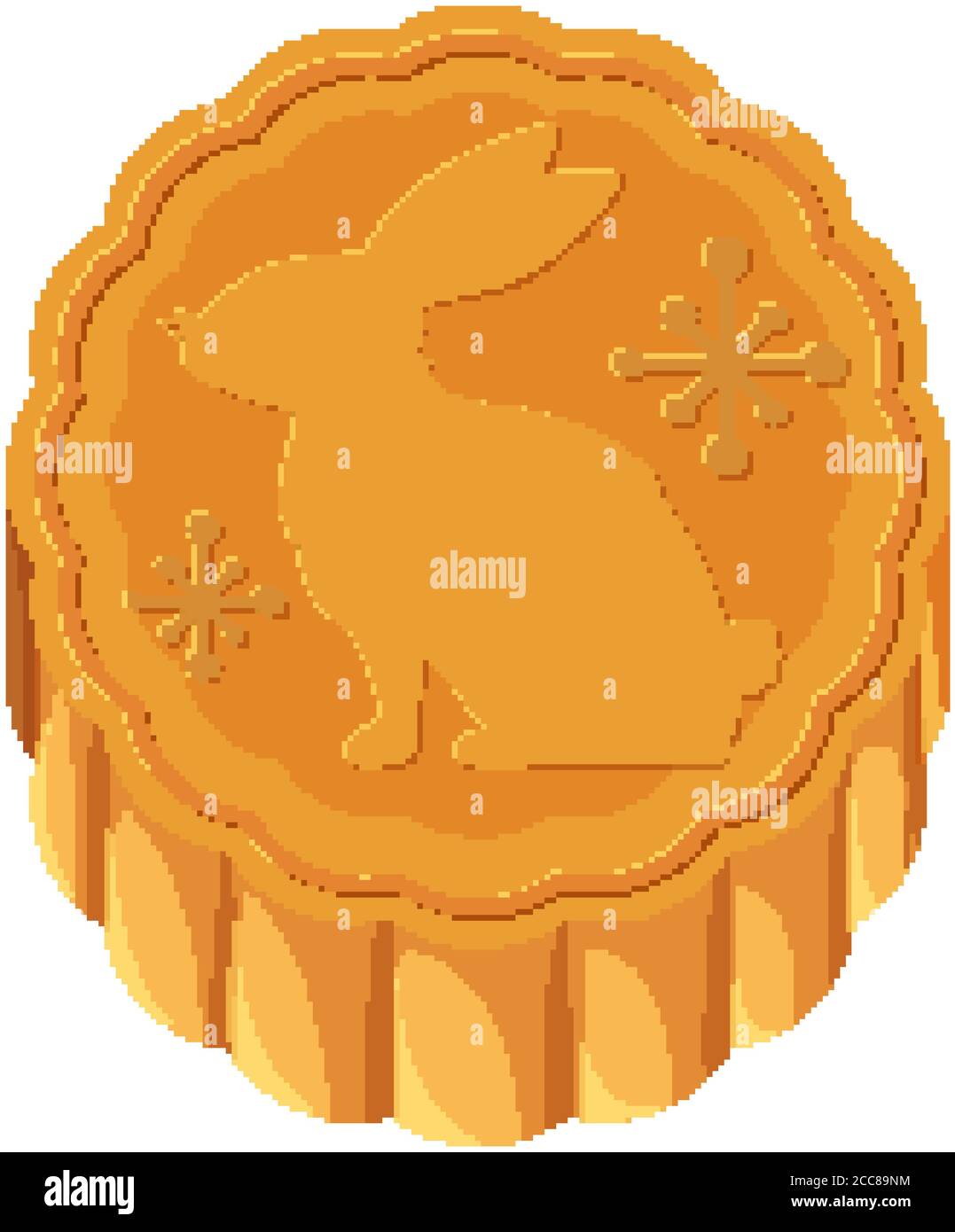 Isolated mooncake on white background illustration Stock Vector Image ...