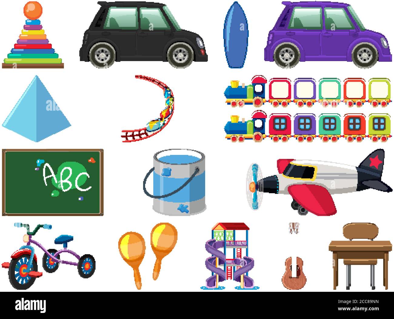 Set of various objects cartoon illustration Stock Vector Image & Art ...