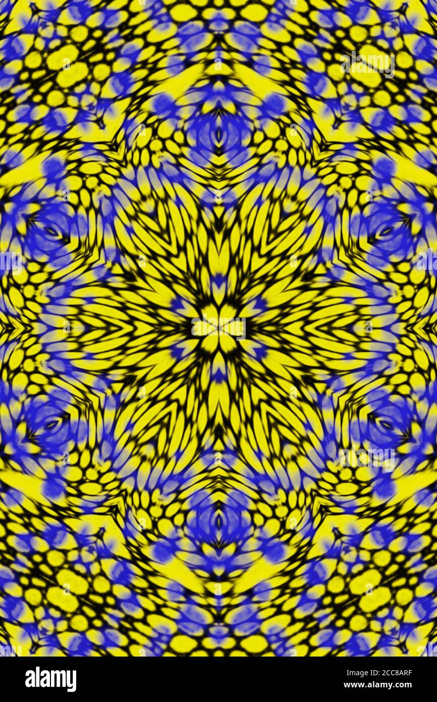 blue color drawing in kaleidoscope pattern - blue color drawing in ...