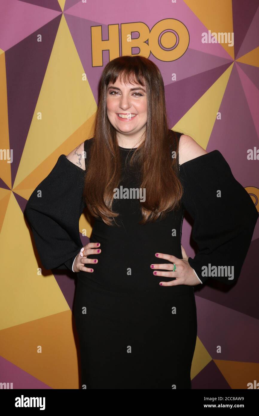 LOS ANGELES - JAN 7: Lena Durham at the HBO Post Golden Globe Party ...