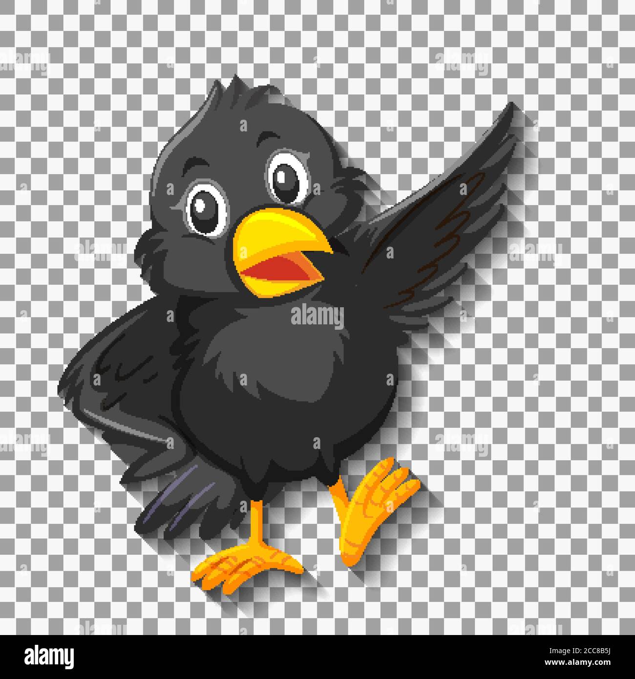 Black bird cartoon character illustration Stock Vector Image & Art - Alamy