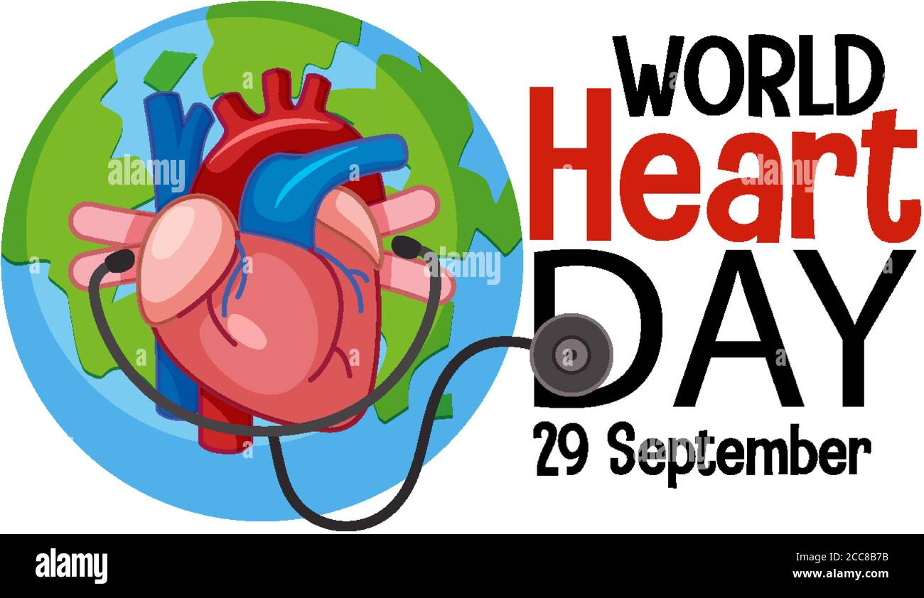Isolated World Heart Day logo illustration Stock Vector Image & Art - Alamy