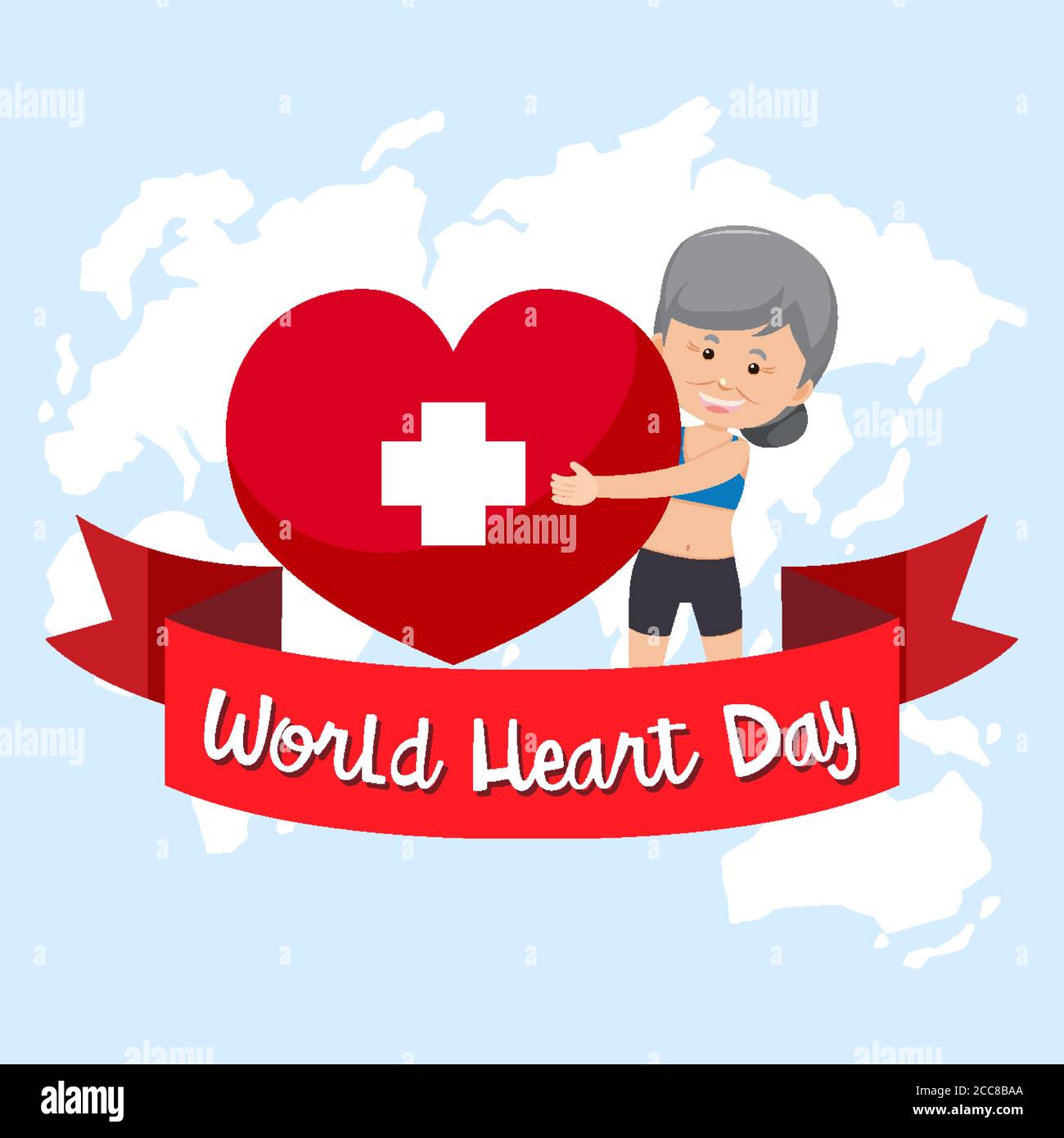 Isolated World Heart Day logo illustration Stock Vector Image & Art - Alamy