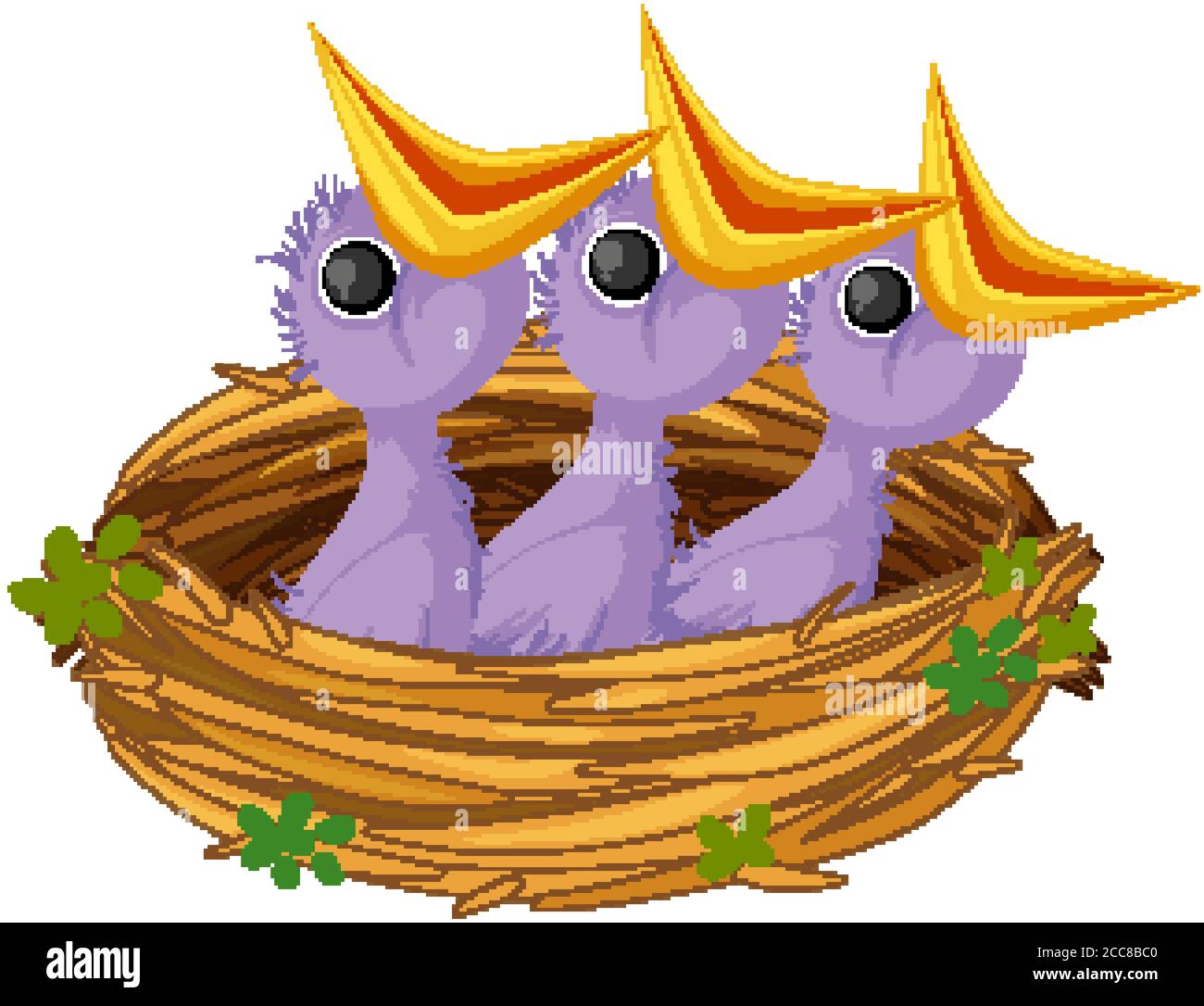 Purple chick cartoon character illustration Stock Vector Image & Art ...