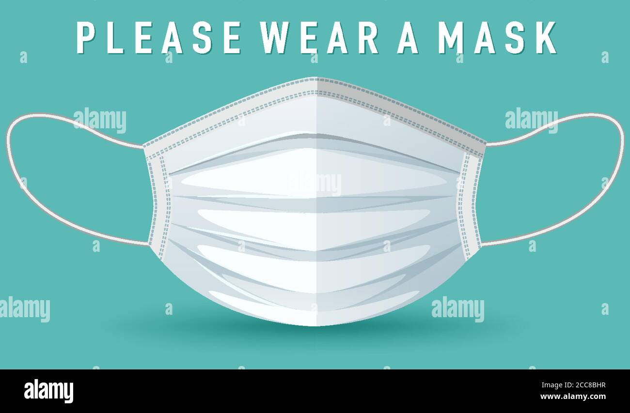 Please wear mask sign illustration Stock Vector Image & Art - Alamy