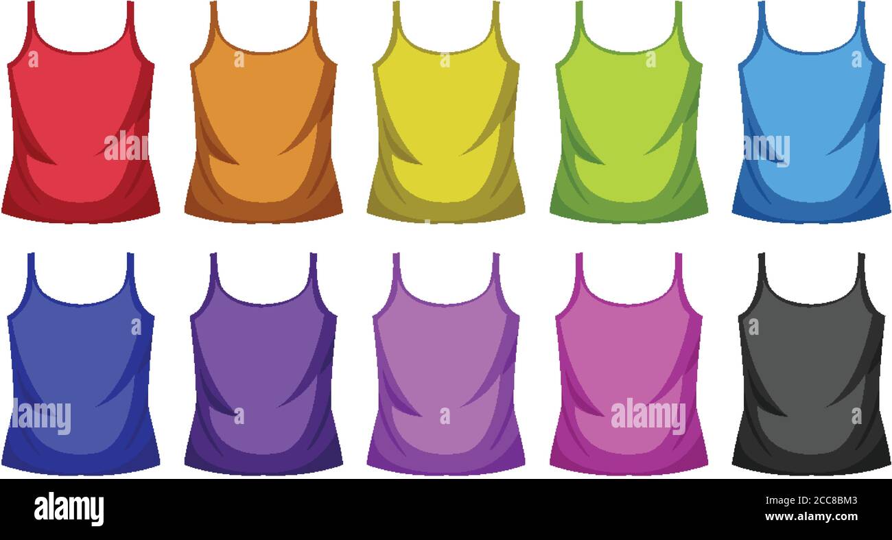 Set of singlet tops illustration Stock Vector Image & Art - Alamy