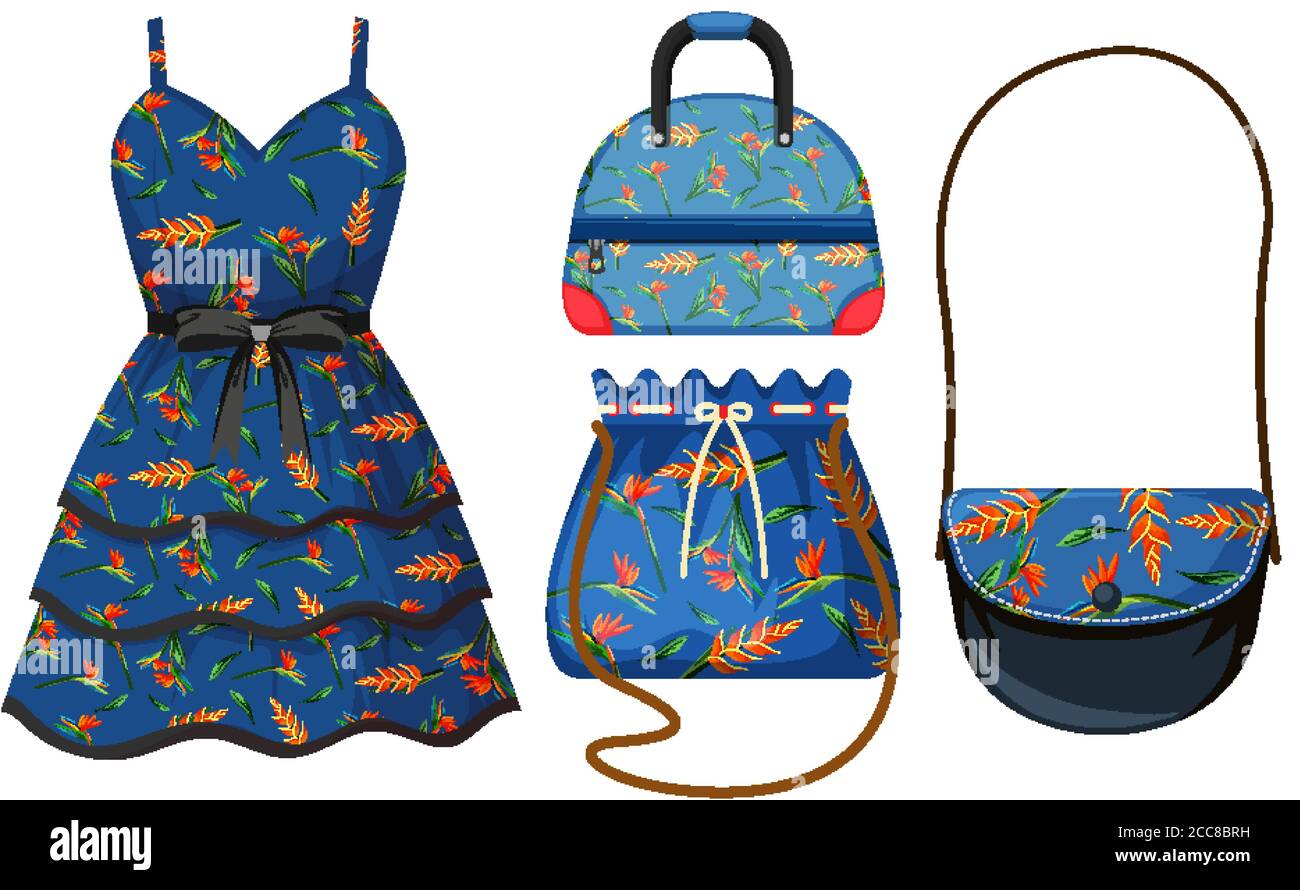 Set of floral costume object illustration Stock Vector Image & Art - Alamy